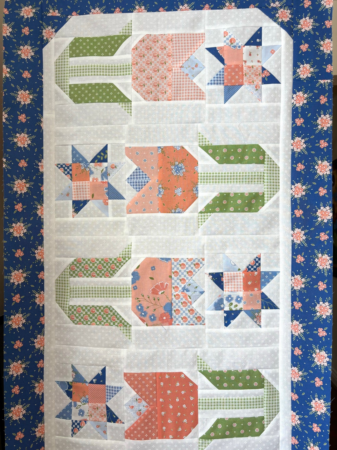 Tulip Time Table Runner Kit With Peachy Keen From Corey Yoder - Etsy
