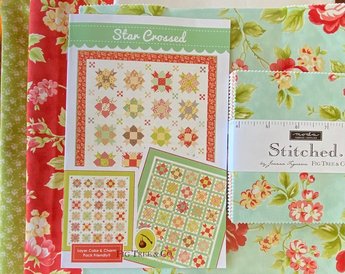 Star Crossed Quilt Kit With Stitched Fabric by Fig Tree From Moda - Etsy