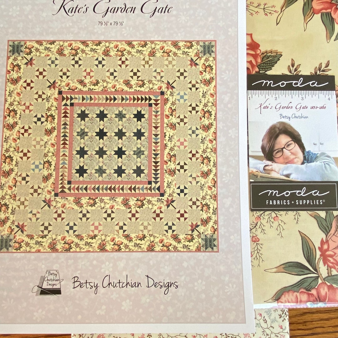 Kates Garden Gate Quilt Kit With Fabric by Betsy Chutchian - Etsy