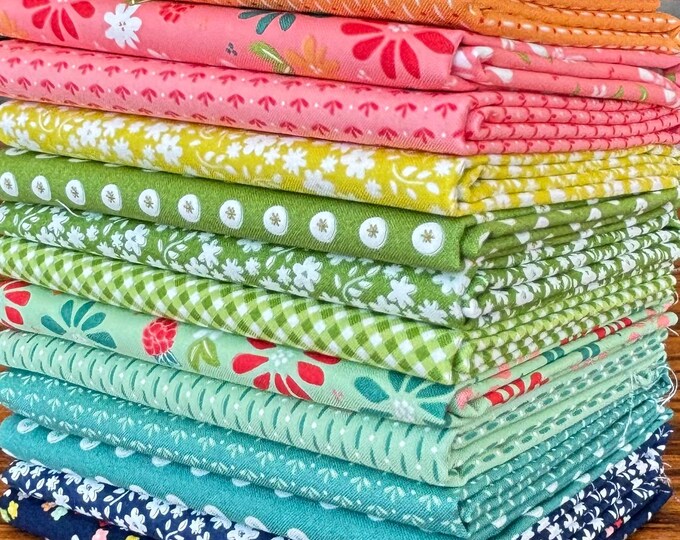 Raspberry Summer Fabric Half Yard Bundle by Sherri and Chelsi From Moda ...