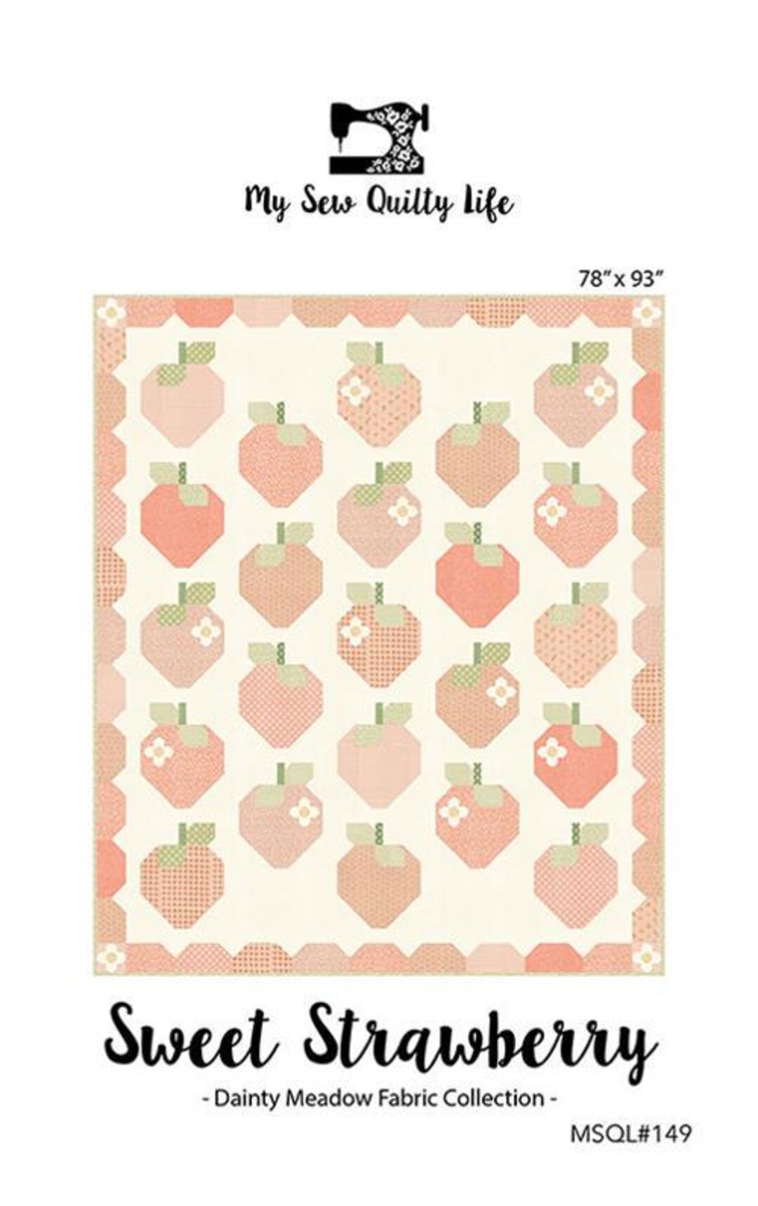 Sweet Strawberry Quilt Pattern by My Sew Quilty Life - Etsy