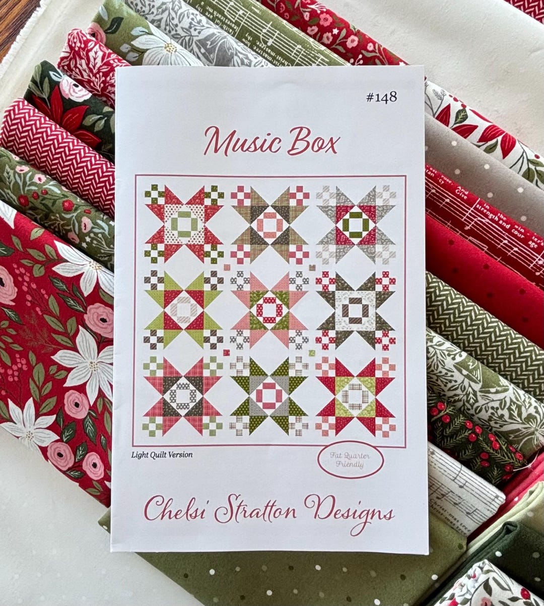Music Box Quilt Kit With Berry and Pine Fabric by Lella Boutique From ...