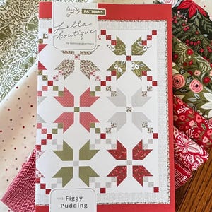 Figgy Pudding Quilt Kit With Berry and Pine Fabric by Lella Boutique From Moda - Etsy