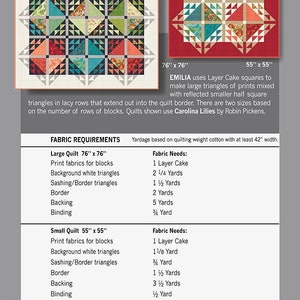 Emilia Quilt Pattern by Robin Pickens - Etsy