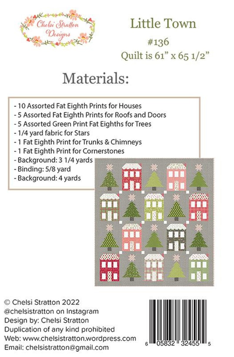 Little Town Quilt Pattern From Chelsi Stratton Designs - Etsy
