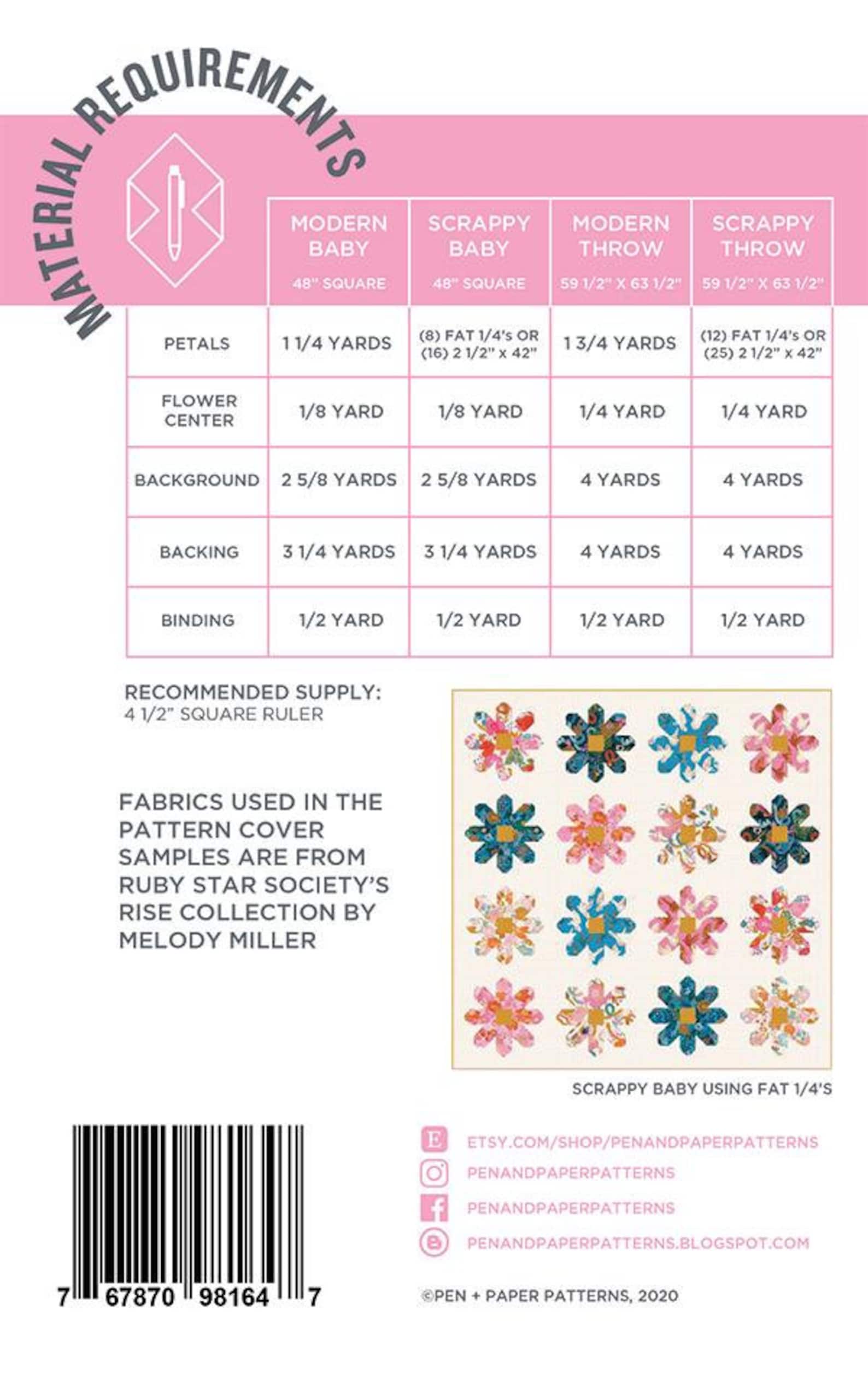 Fresh as a Daisy Quilt Pattern From Pen Paper Patterns - Etsy