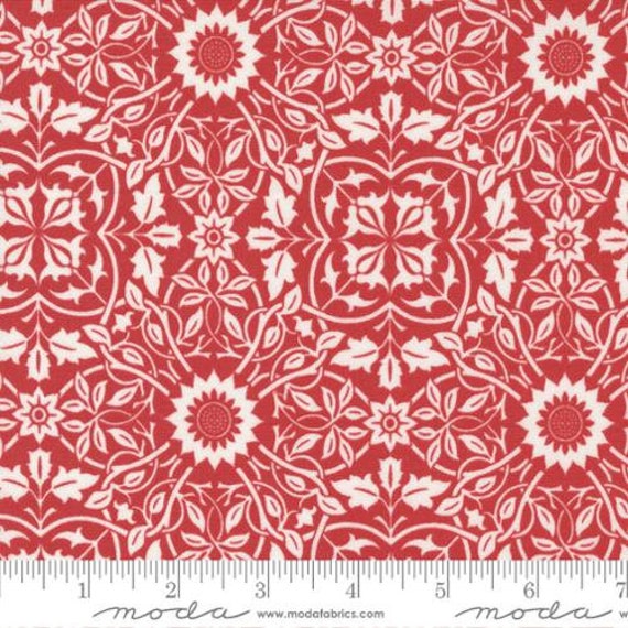 Christmas Stitched Fabric by Fig Tree From Moda 20446 14 - Etsy