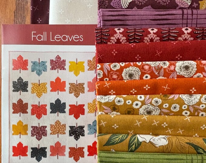 Fall Leaves Quilt Kit With Slow Stroll Fabric From Moda - Etsy
