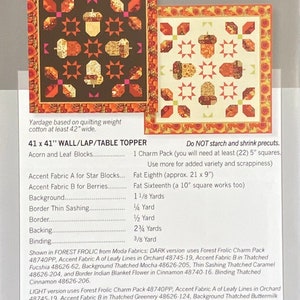 Acorn Quartet - Quilt Pattern by Robin Pickens - Etsy