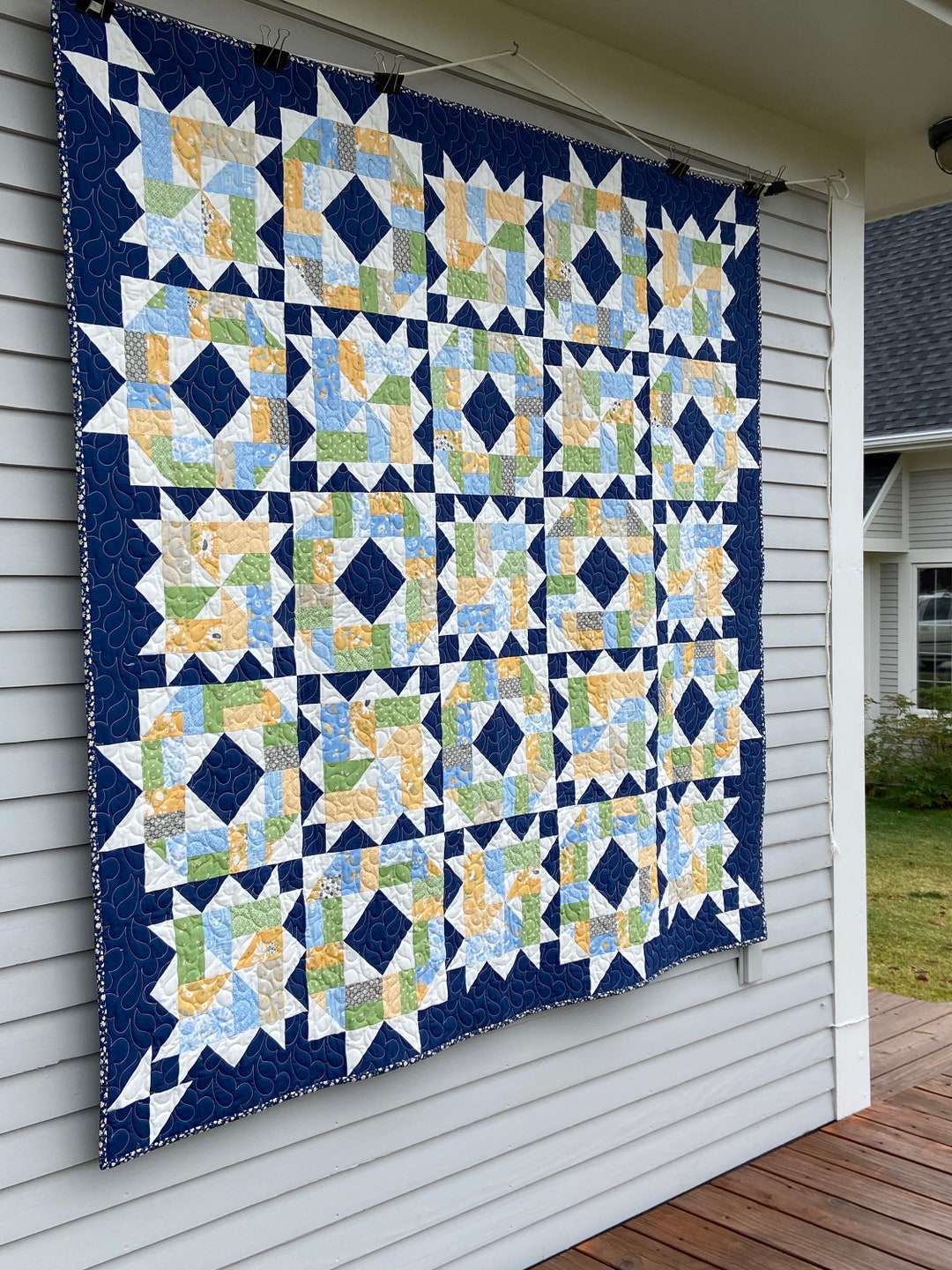 Hand Made Starlit Paths Quilt - Etsy