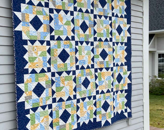 Hand Made Starlit Paths Quilt - Etsy