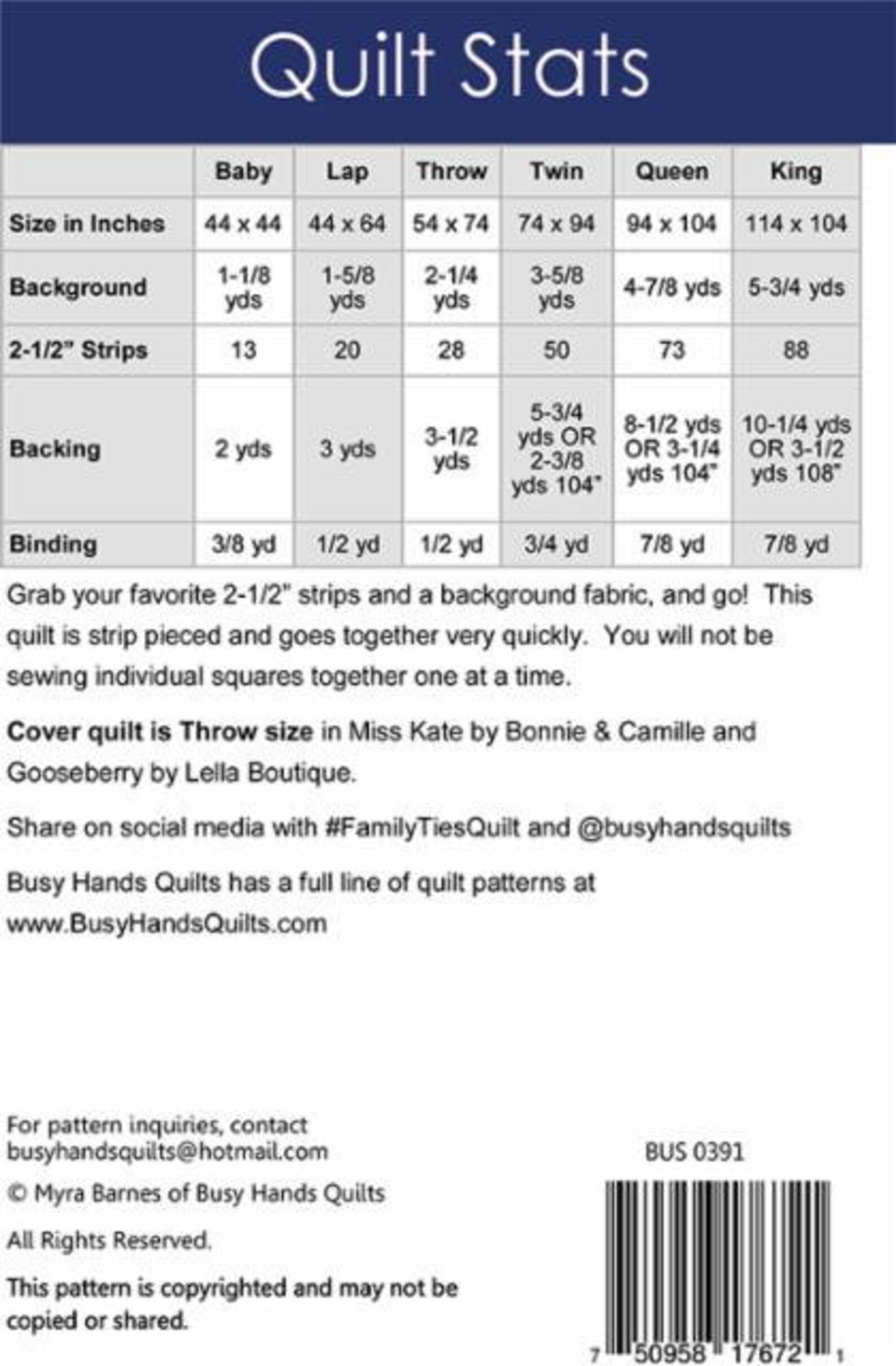 Family Ties Quilt Pattern From Busy Hands Quilts - Etsy