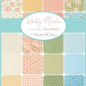 Dainty Meadow Fabric by My Sew Quilty Life From Moda 31749 11 Porcelain ...