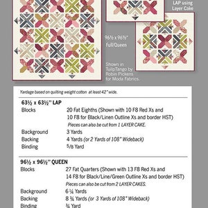 Criss Cross Kisses - Quilt Pattern by Robin Pickens - Etsy