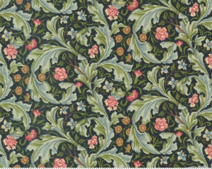 Morris Meadow Remnant 8374 21 Damask Black Quilting Fabric by Barbara ... Morris Meadow Remnant 8374 21 Damask Black Quilting Fabric by Barbara ...
