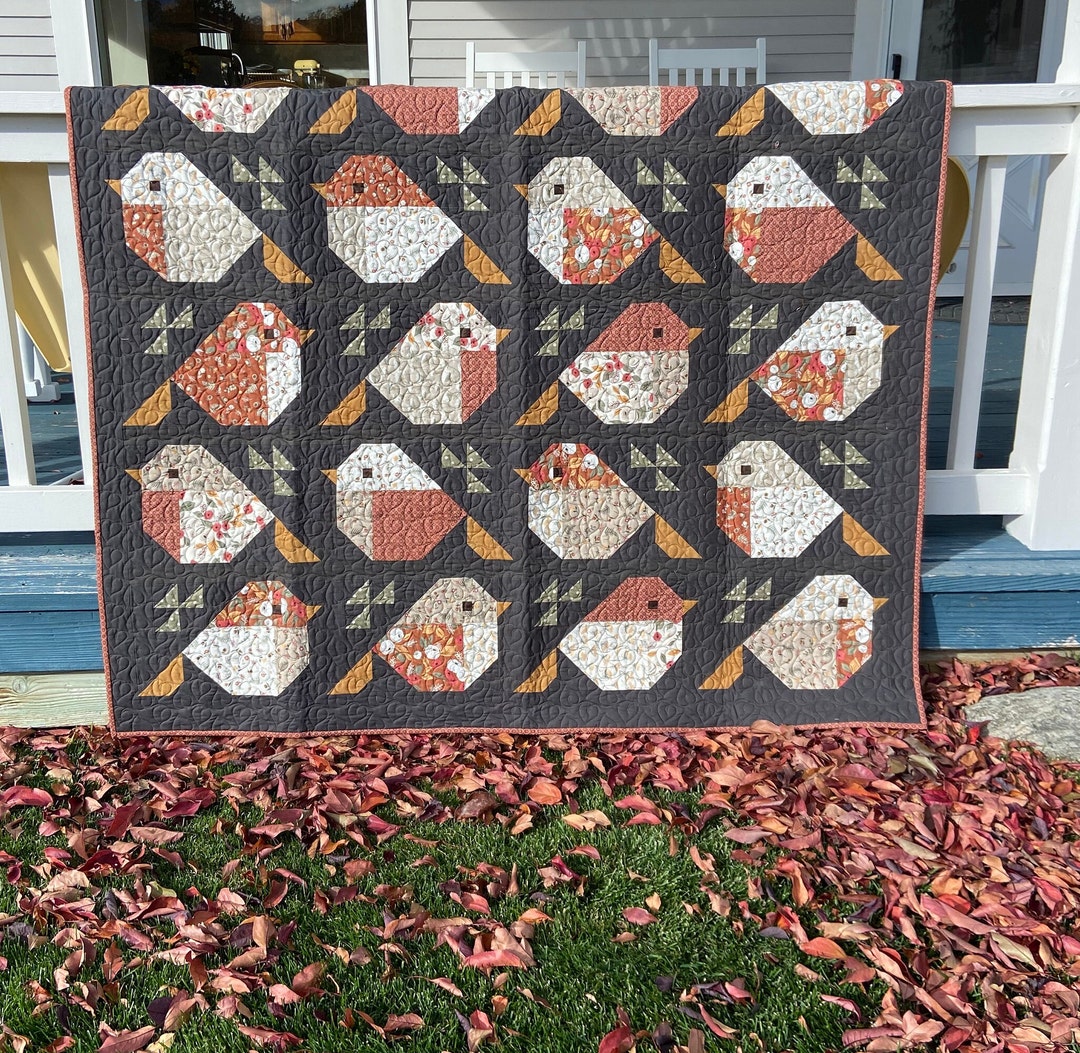 Sparrows Quilt Kit With Flower Pot Fabric by Lella Boutique From Moda ...