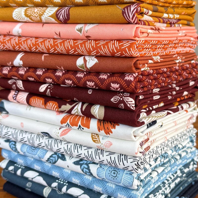 Folk Floral Fabric - Etsy