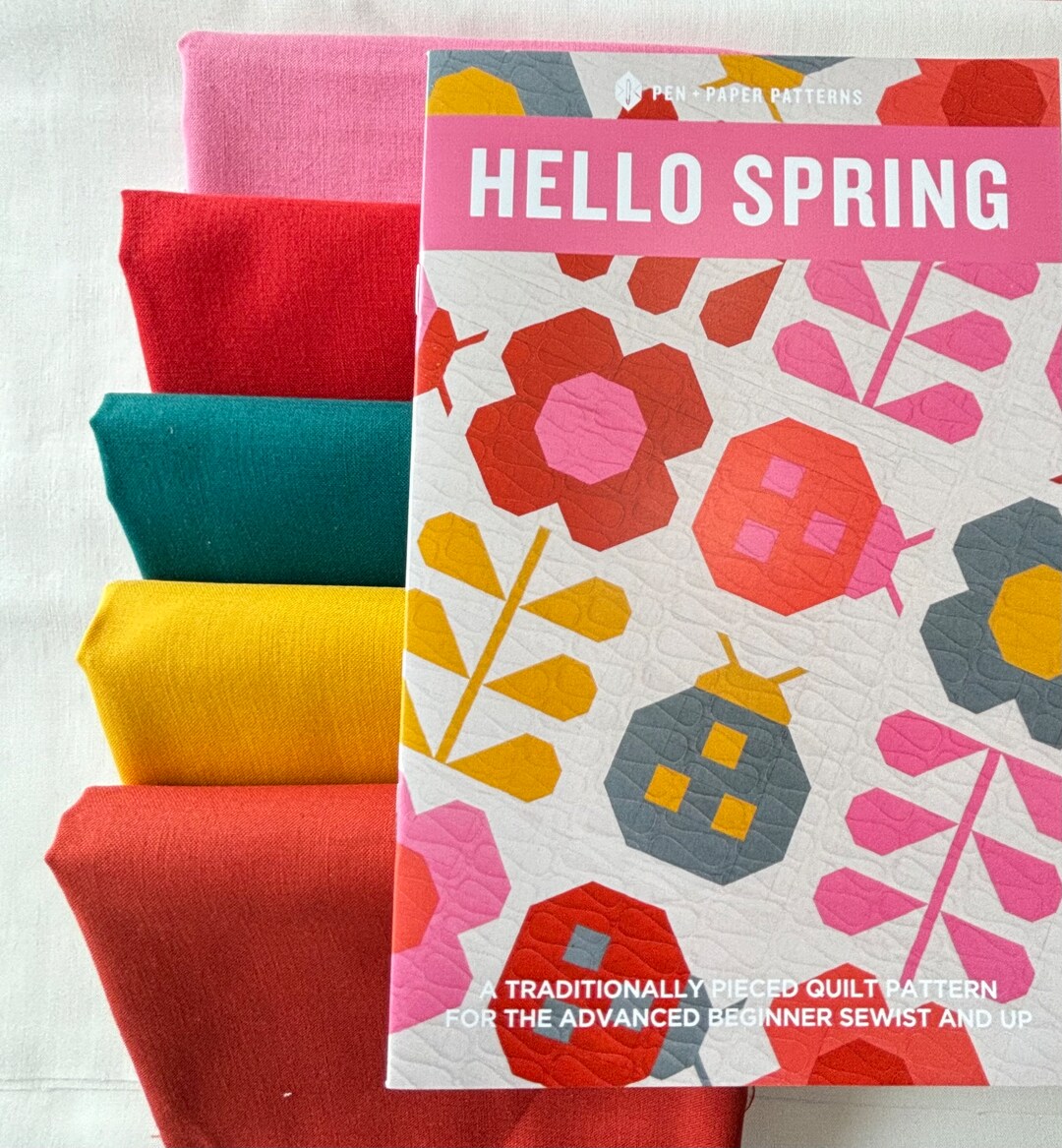 Hello Spring Quilt Kit With Bella Solids From Moda - Etsy