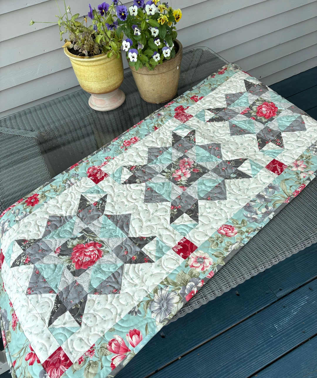 Handmade Quilted Table Runner - Etsy