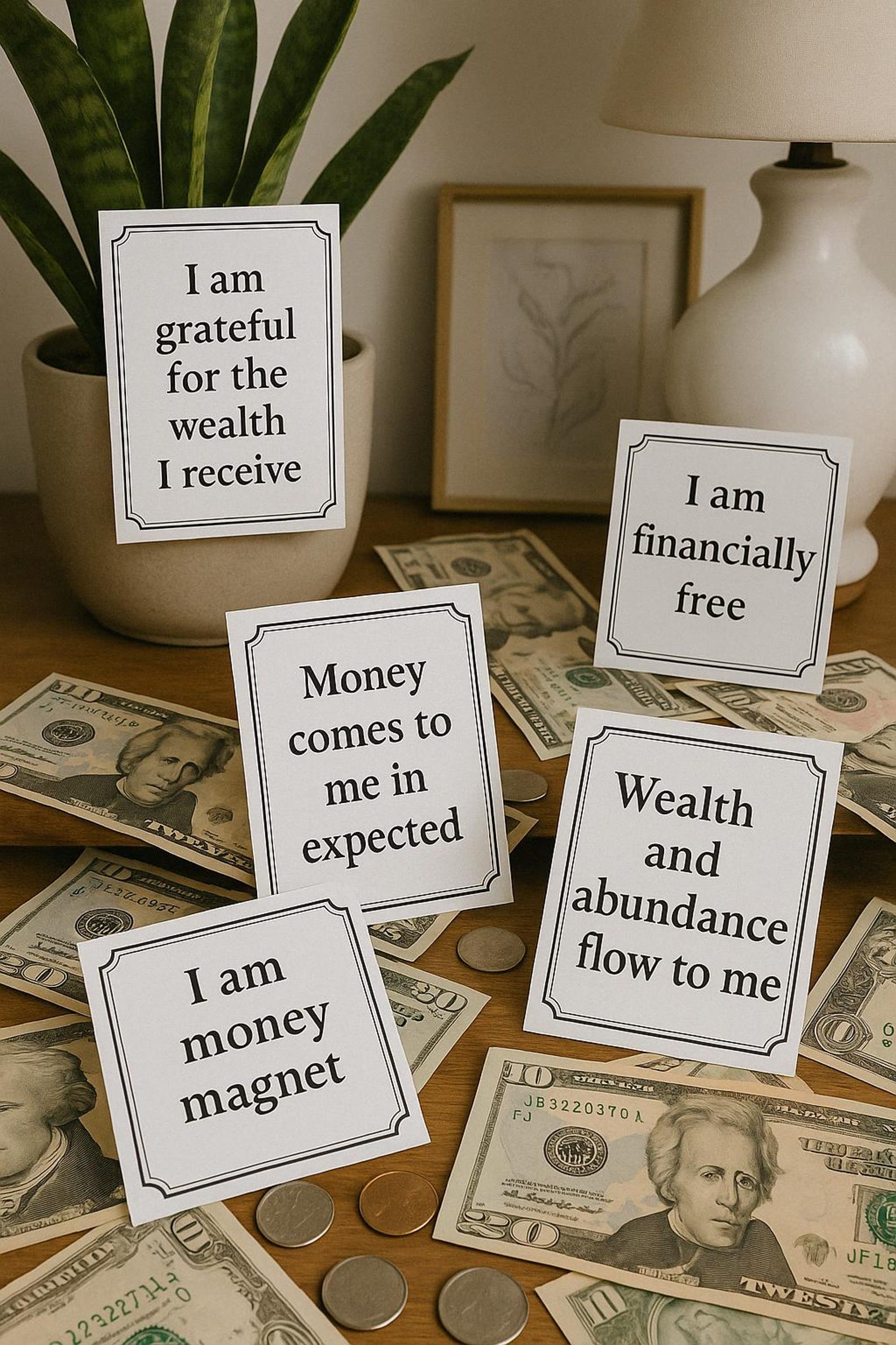 200 Money Affirmation Cars Printable| Wealth Mindset Digital Download ...