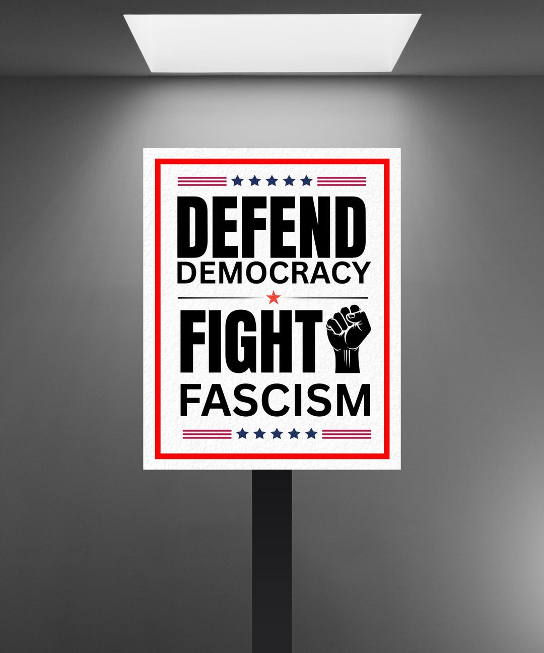Defend Democracy-fight Fascism Protest Sign SVG PNG Jpg Pdf | Political ...