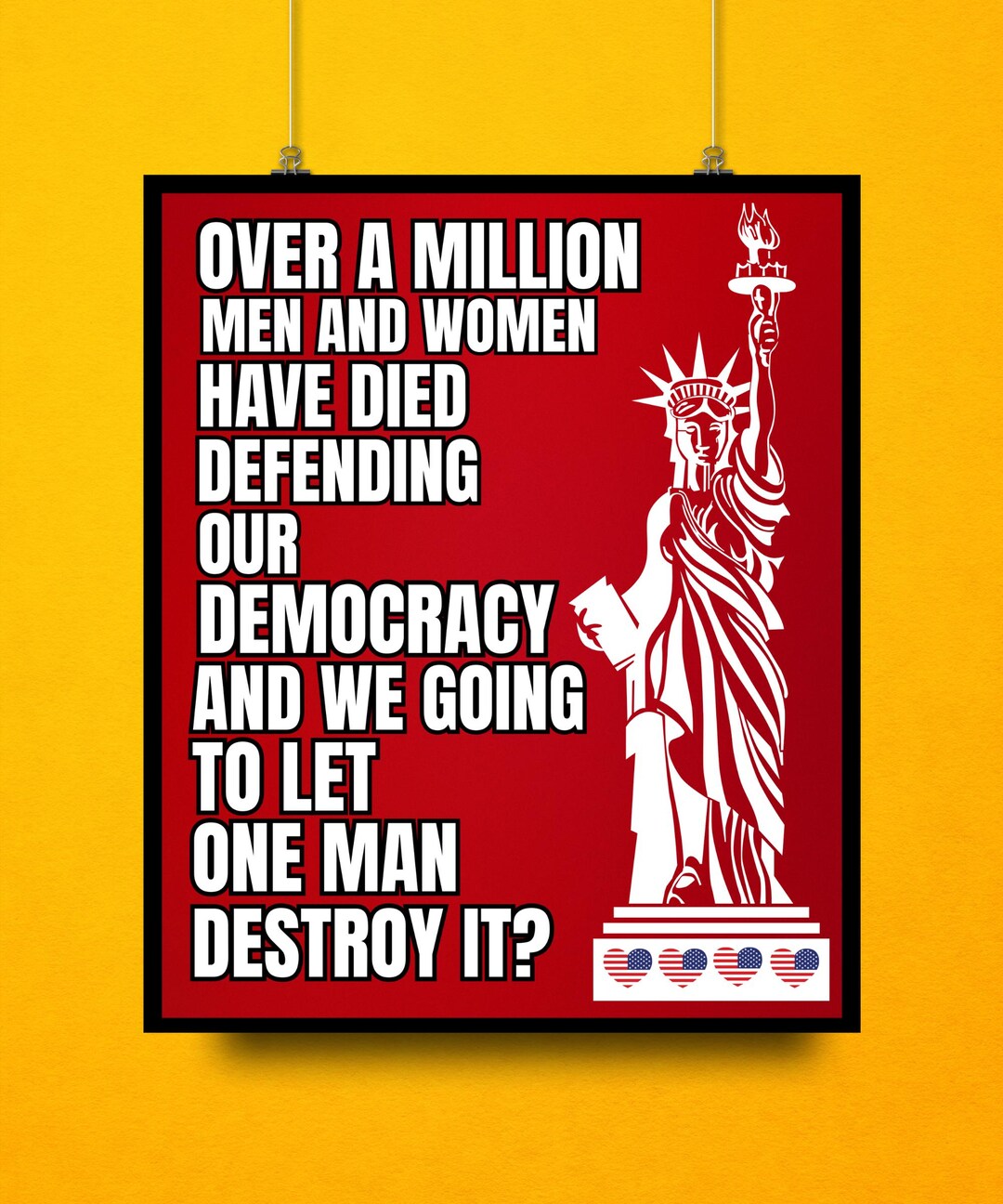Save the Democracy Protest Sign SVG PNG Pdf Jpg,statue of Liberty Anti ...