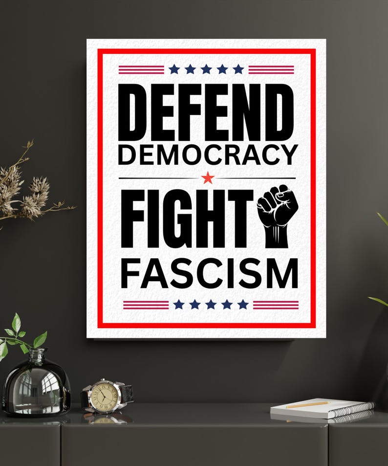 Defend Democracy-fight Fascism Protest Sign SVG PNG Jpg Pdf | Political ...