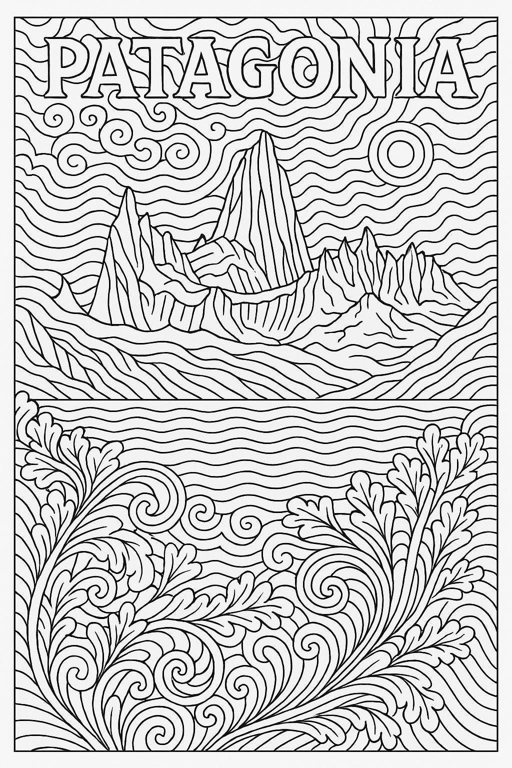 Mountain Range Coloring Pages - Etsy