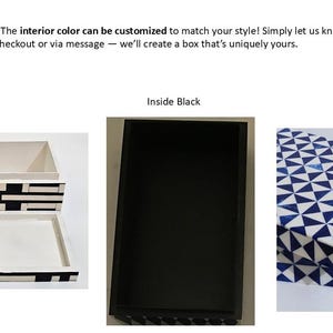Handmade Bone Inlay Jewelry Box, Geometric Resin Design, Fair Trade - Etsy