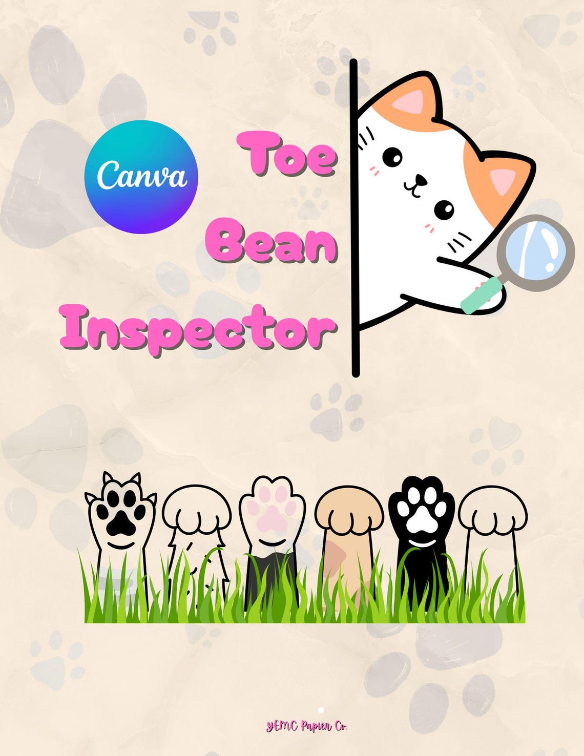 Toe Bean Inspector Notebook Template - Etsy