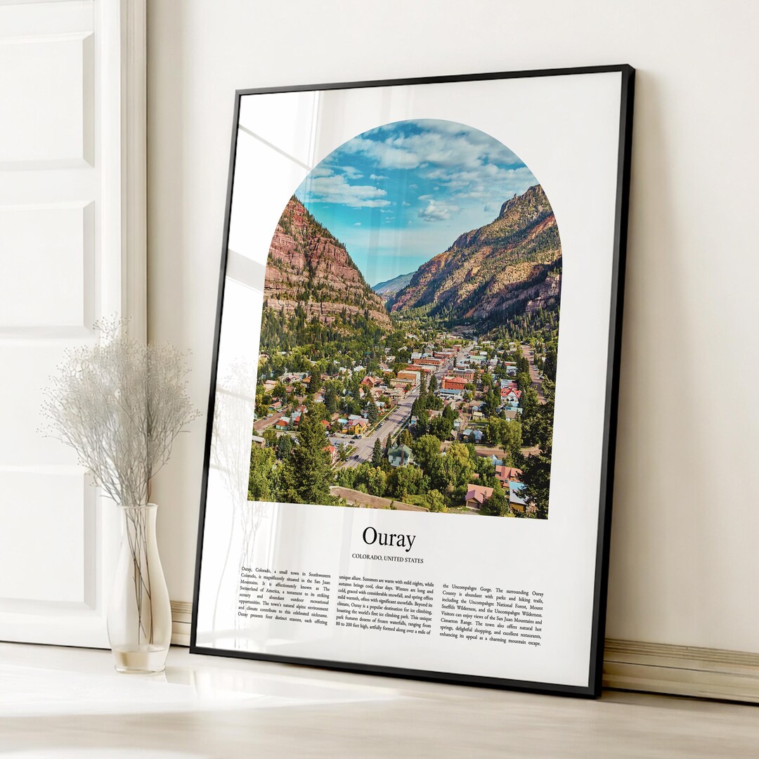 Ouray Poster Print, Ouray Travel Poster, Ouray Custom Color Print ...