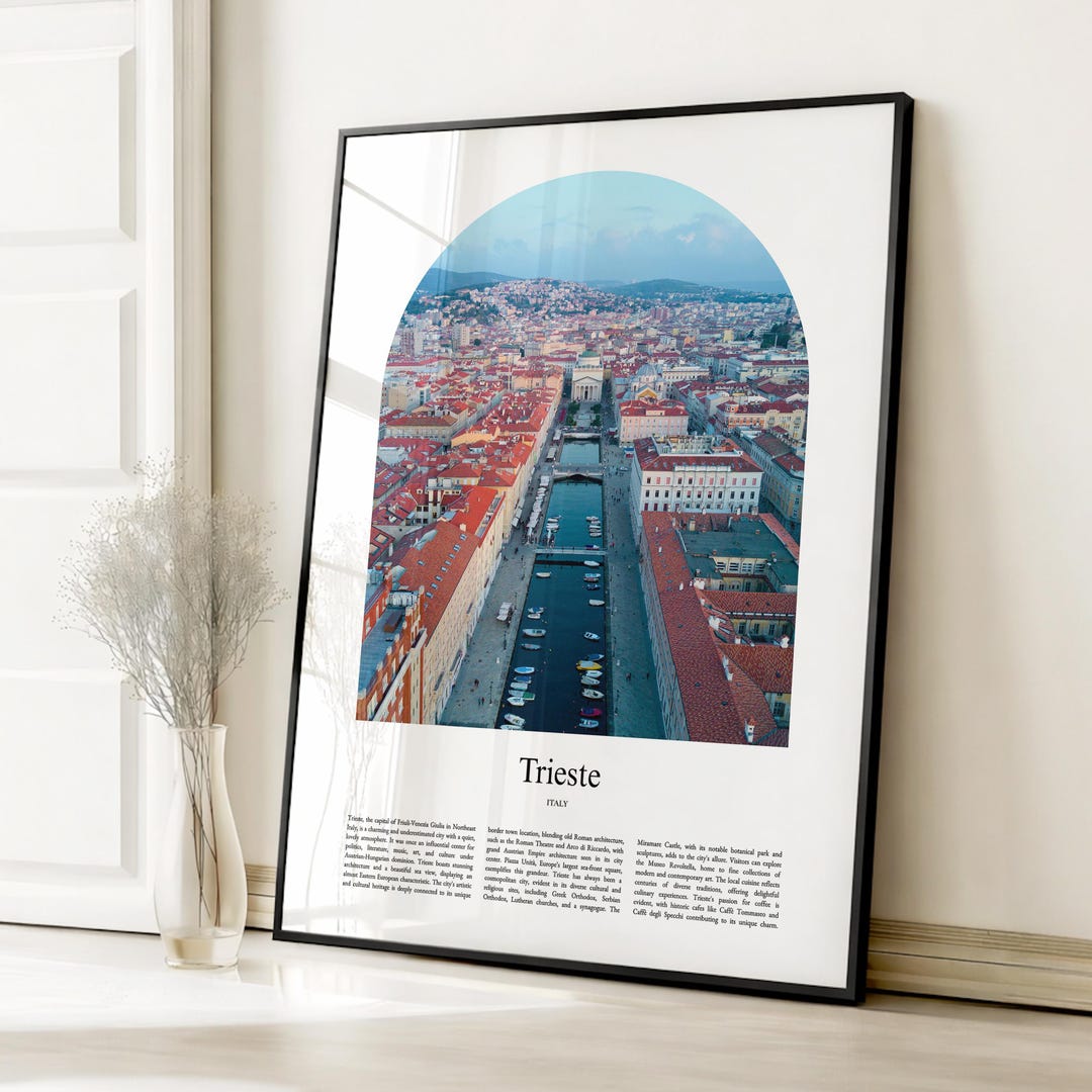 Trieste Poster Print, Trieste Travel Poster, Trieste Custom Color Print ...