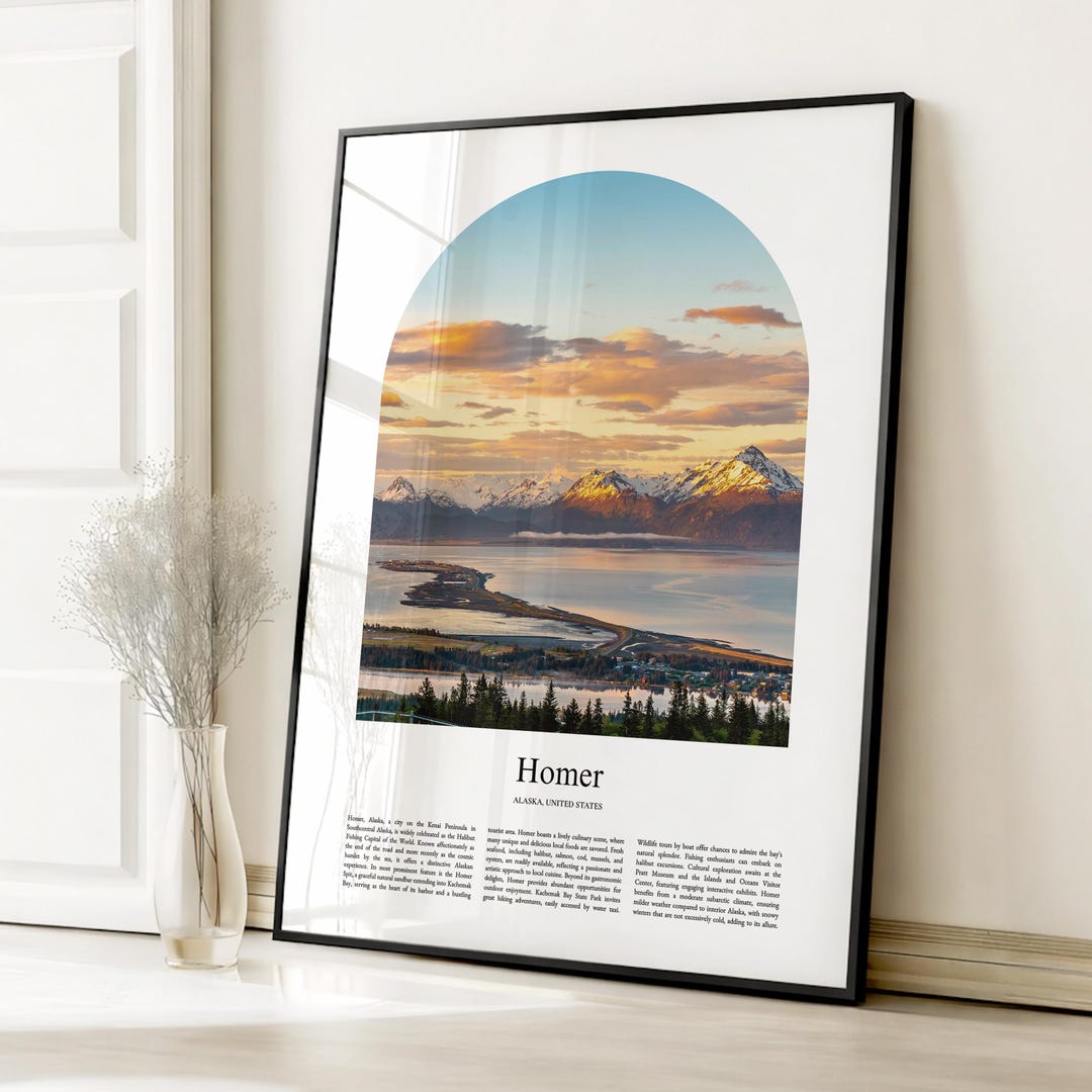 Homer Poster Print, Homer Travel Poster, Homer Custom Color Print ...