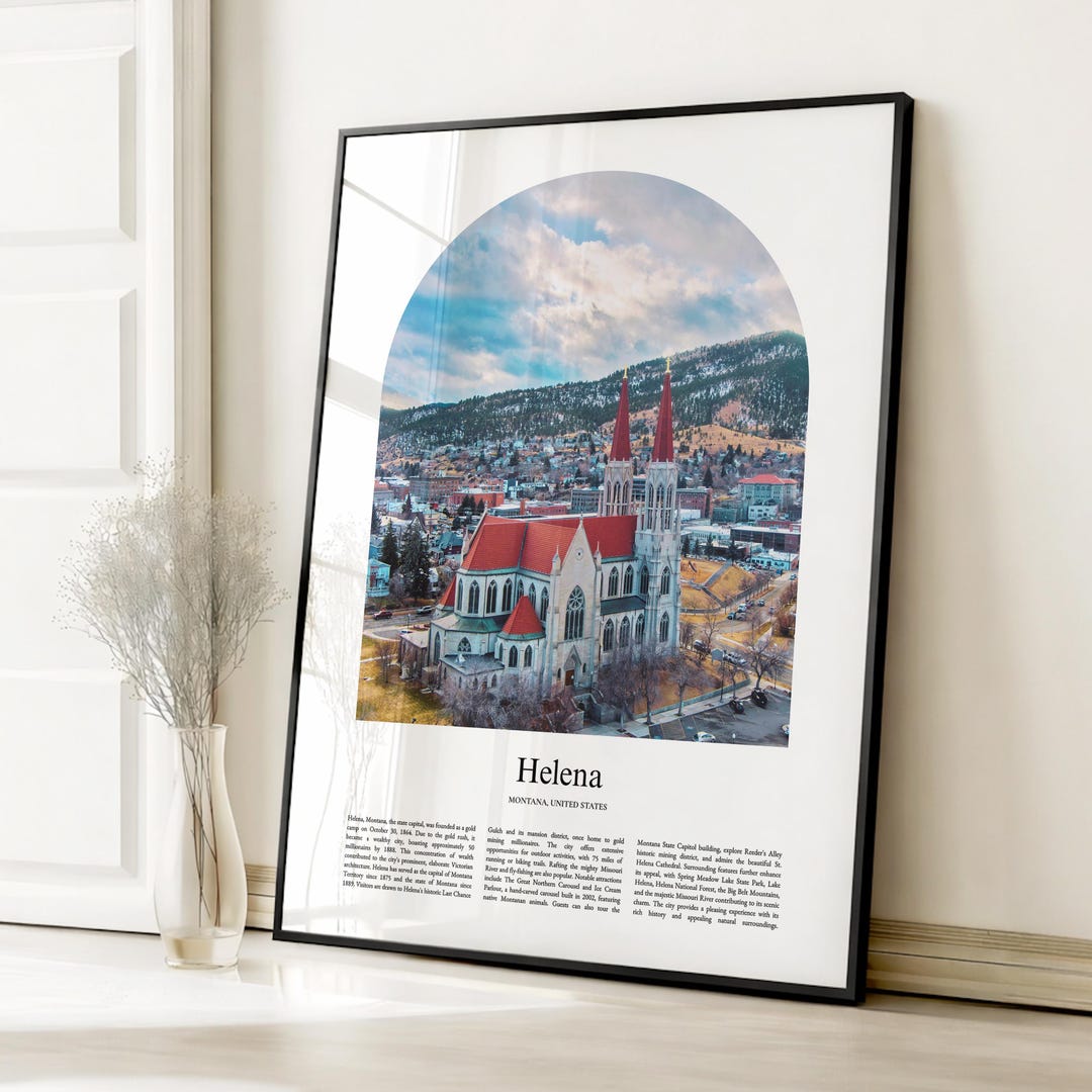 Helena Poster Print, Helena Travel Poster, Helena Custom Color Print ...