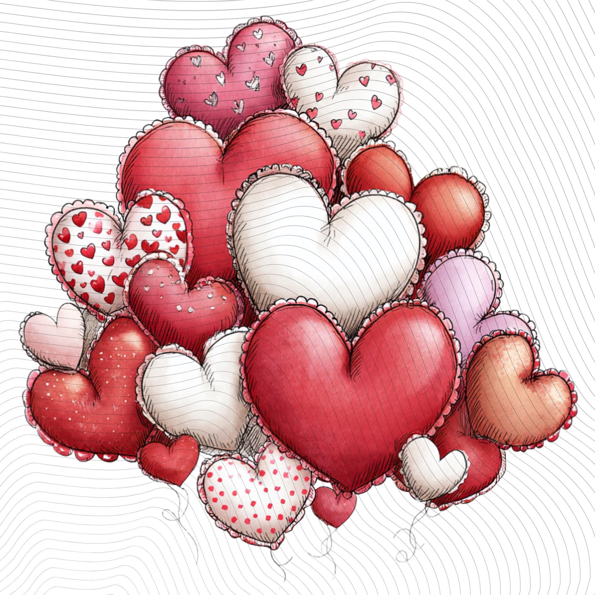 34 Valentine’s Day Clipart Set, Soft Pastel Love Elements, Accessories ...