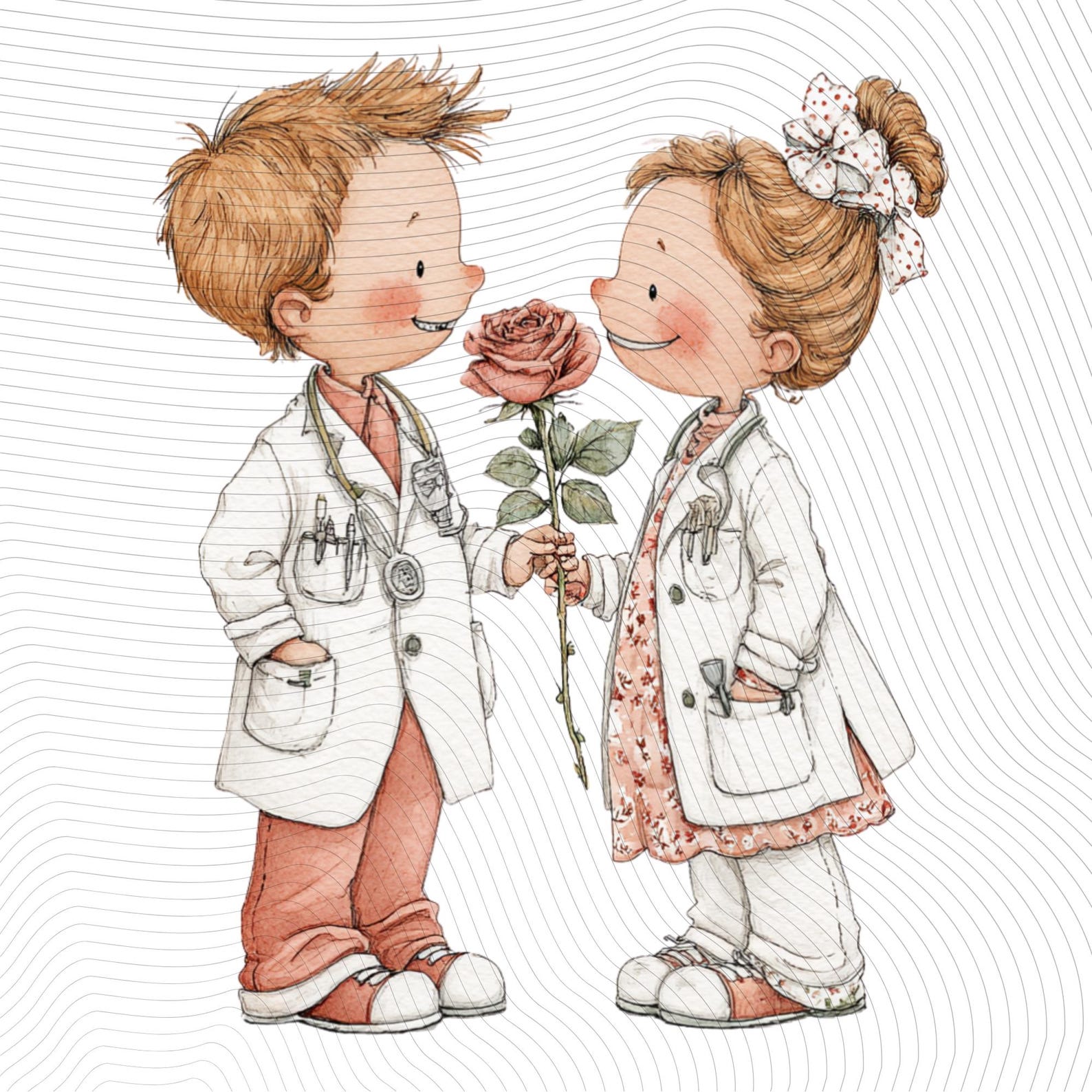 30 Valentine Profession Couples Clipart, Watercolor Love Art ...