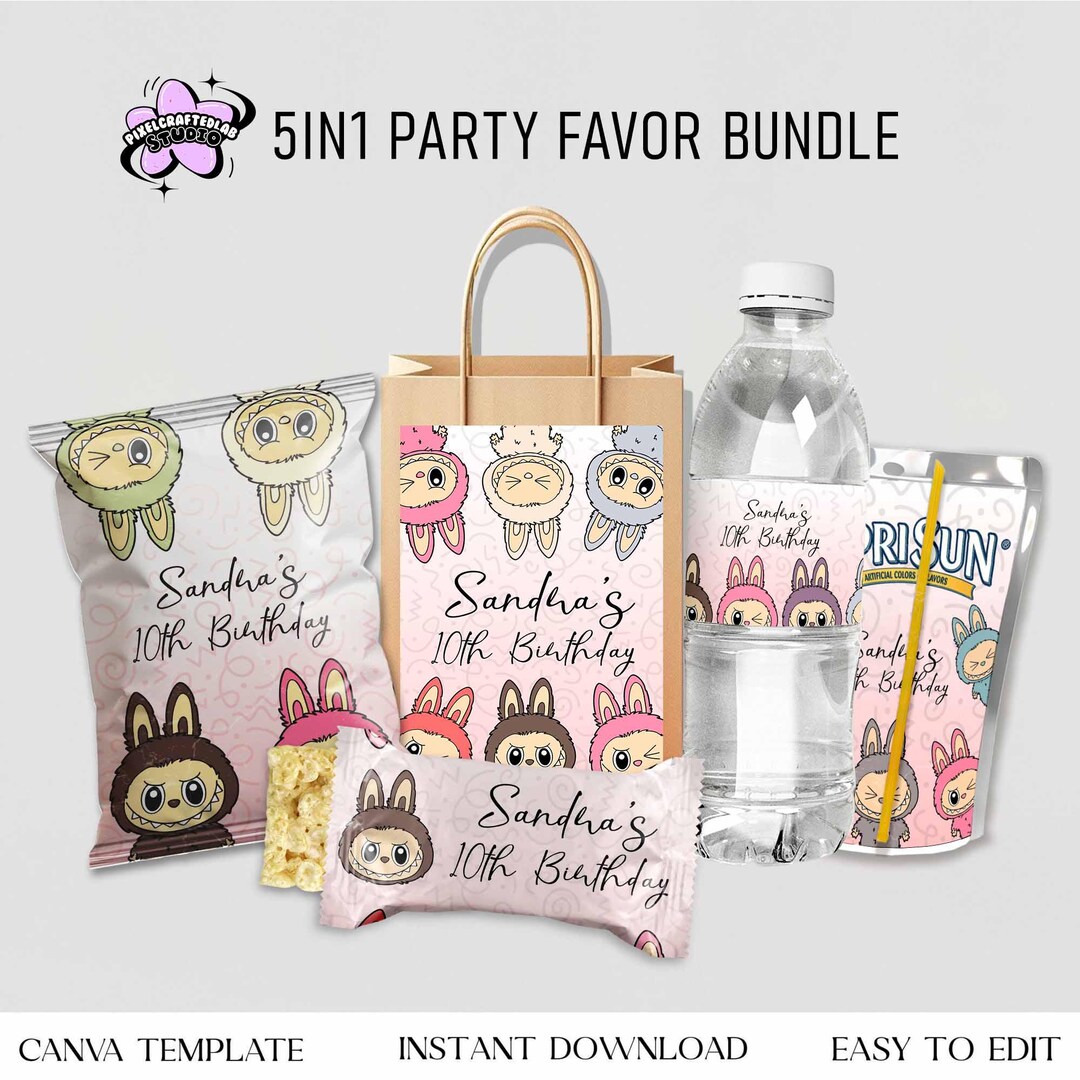 Labubu Birthday Party Favor | Labubu Birthday | Labubu Decor | Kawaii ...