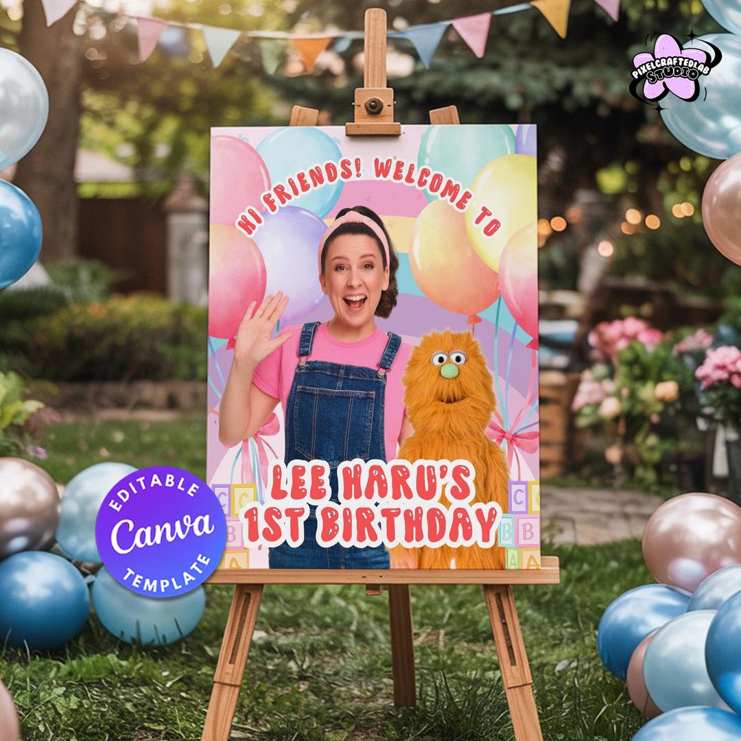 Ms Rachel Welcome Sign | Birthday Party Welcome Poster | Ms Rachel ...
