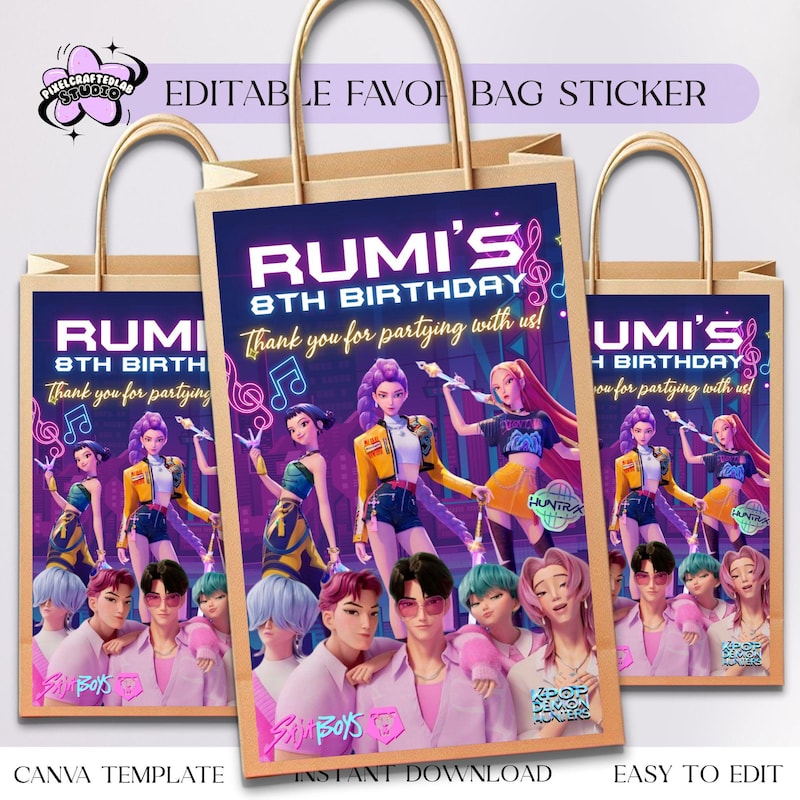 Kpop Demon Goodie Bag - Etsy