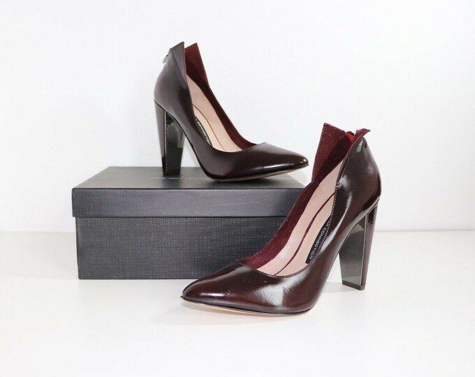 Women's Vintage FRENCH CONNECTION MYKA High Heel Burgundy 100% Leather ...