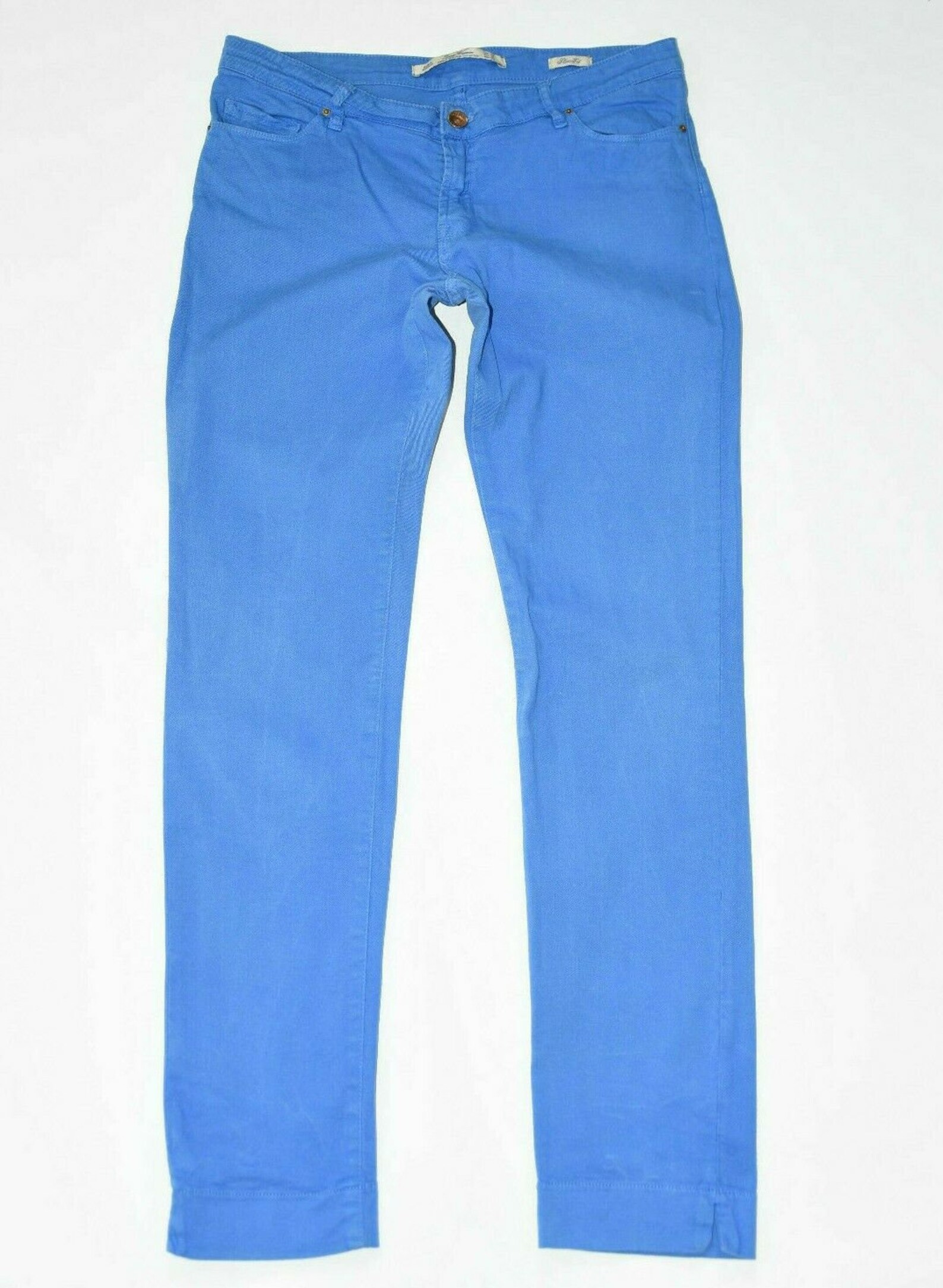 Women's Vintage ZARA Zip Fly Slim Fit Stretch Blue Cotton - Etsy