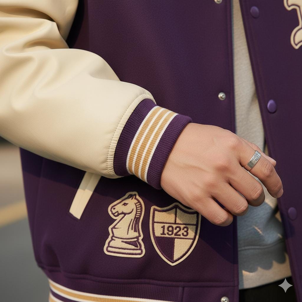 Custom Wool Varsity Jacket With Leather Sleeves: Personalized Bomber - Etsy