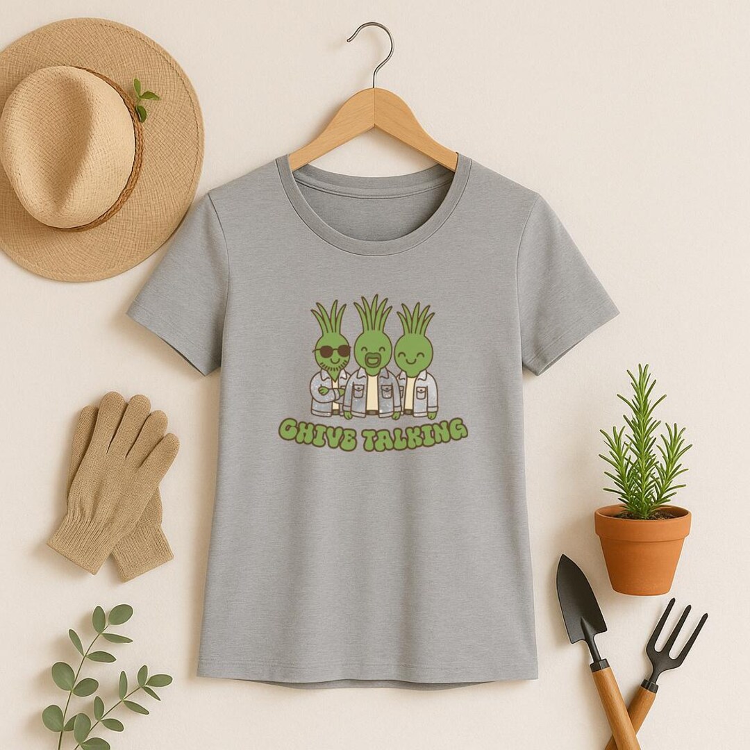 Funny Chive Talking Gardening T-shirt | 80s Bee Gees Style Tee | Unisex ...