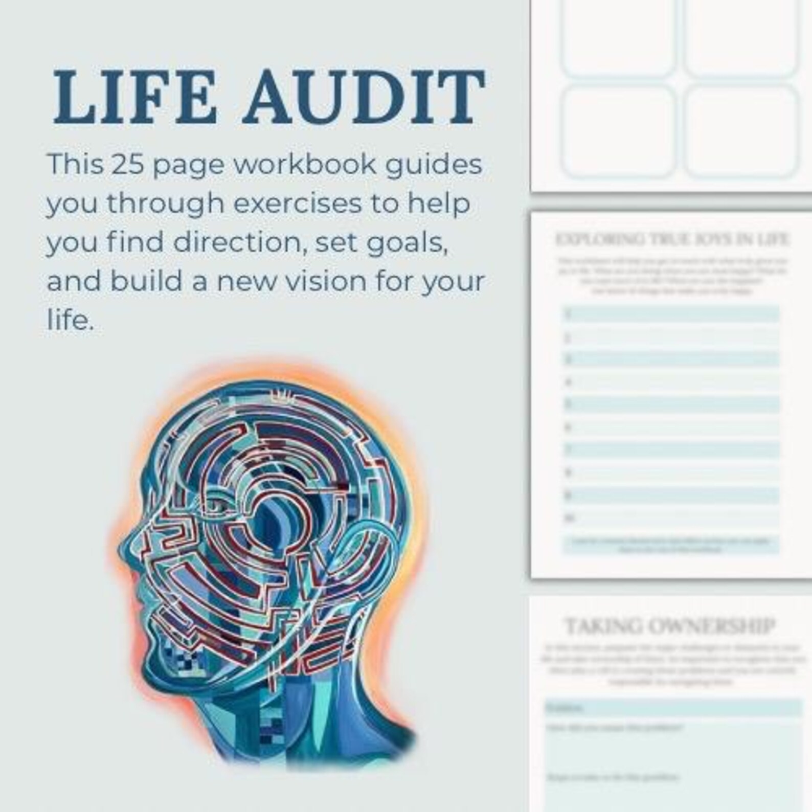 Life Audit Workbook – Self-help Guided Journal for Goal Setting ...