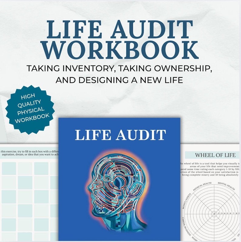 Life Audit Workbook – Self-help Guided Journal for Goal Setting ...