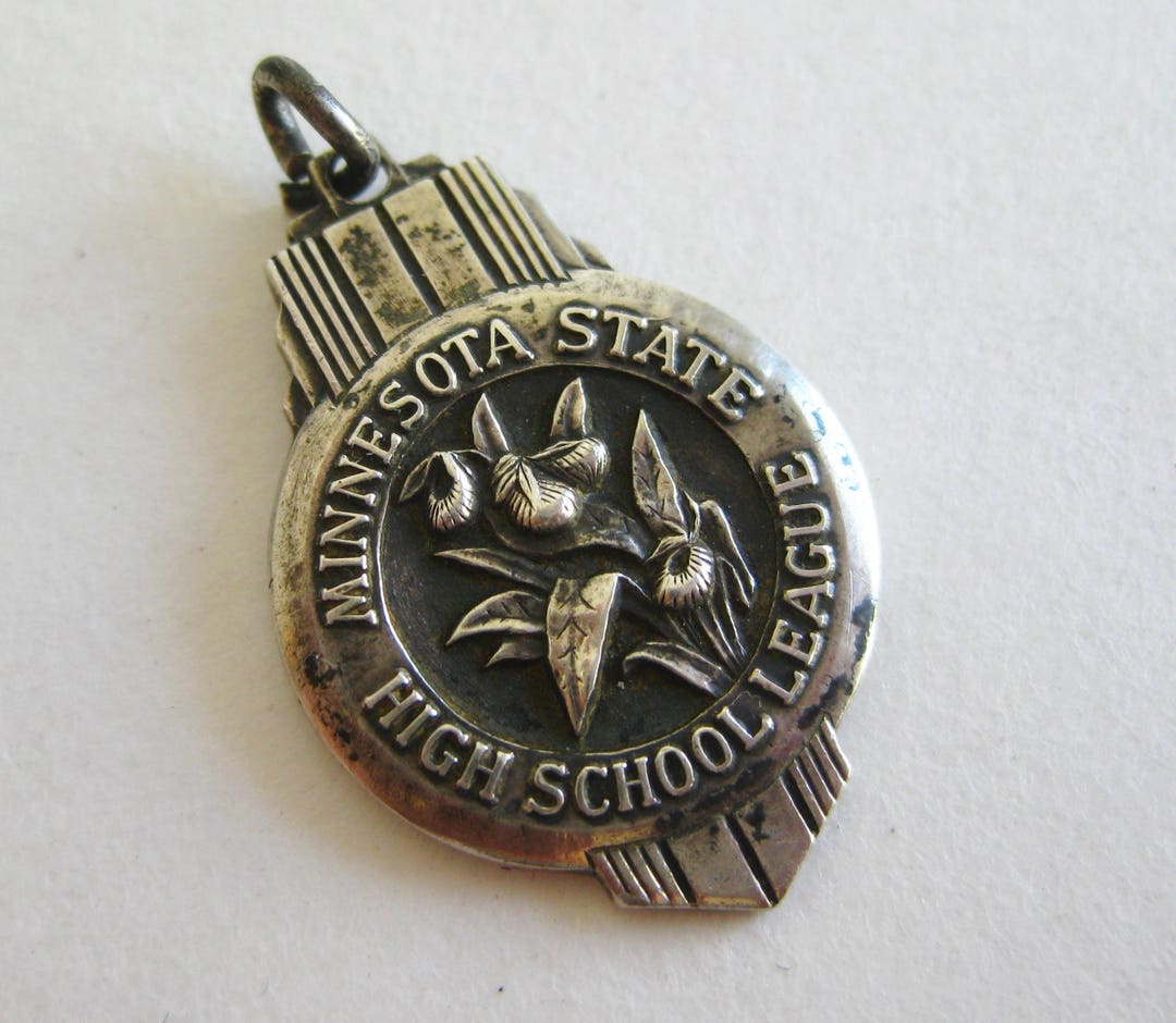 Vintage 30s Michigan State High School League Sterling Shot Put Award ...