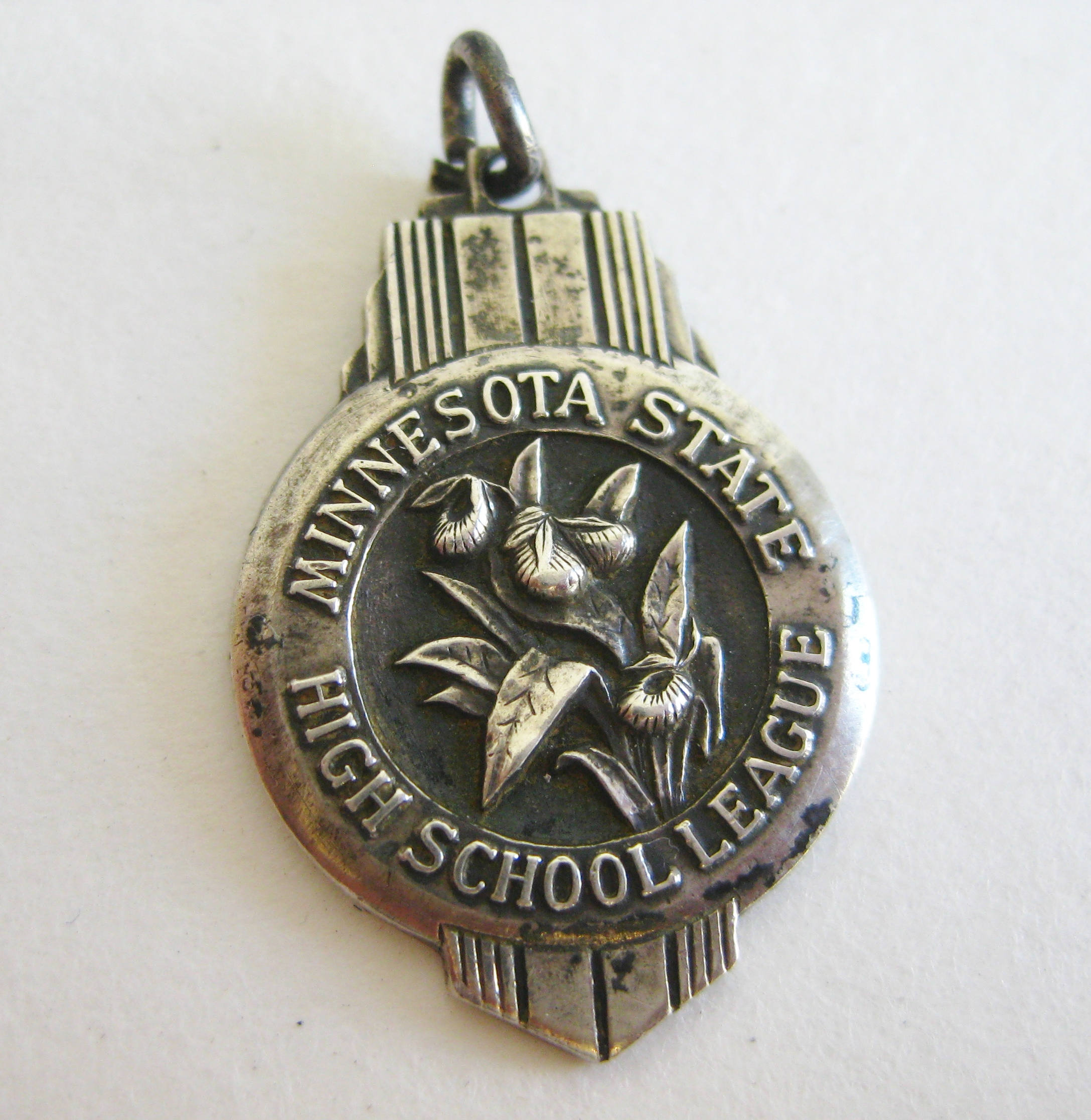 Vintage 30s Michigan State High School League Sterling Shot Put Award ...