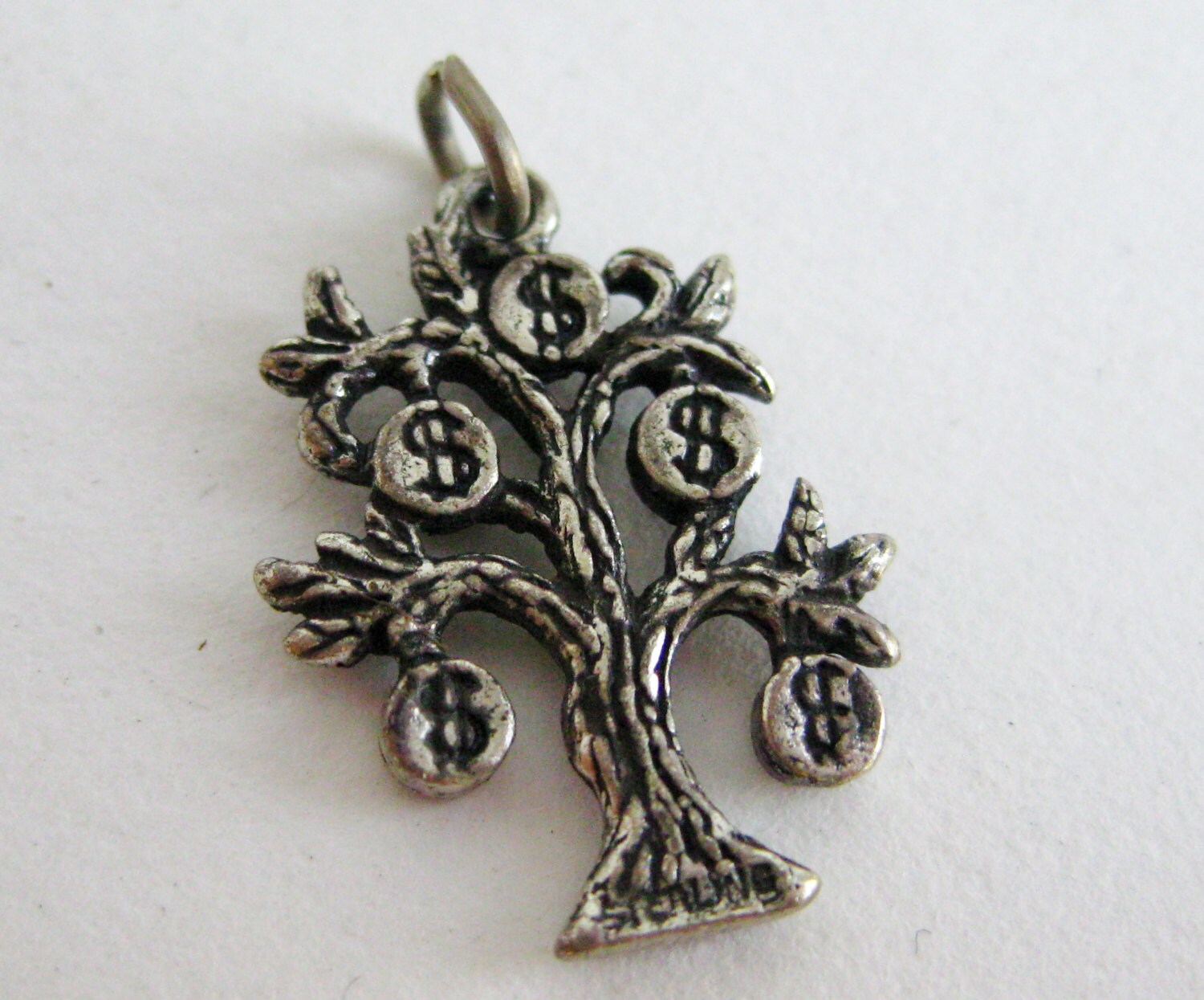 Vintage Sterling Silver Money Tree Good Luck Bracelet Souvenir Lucky ...