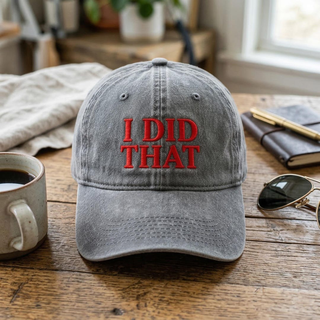 Embroidered Washed Dad Cap, I Did That Hat, Funny Sarcastic Hat ...