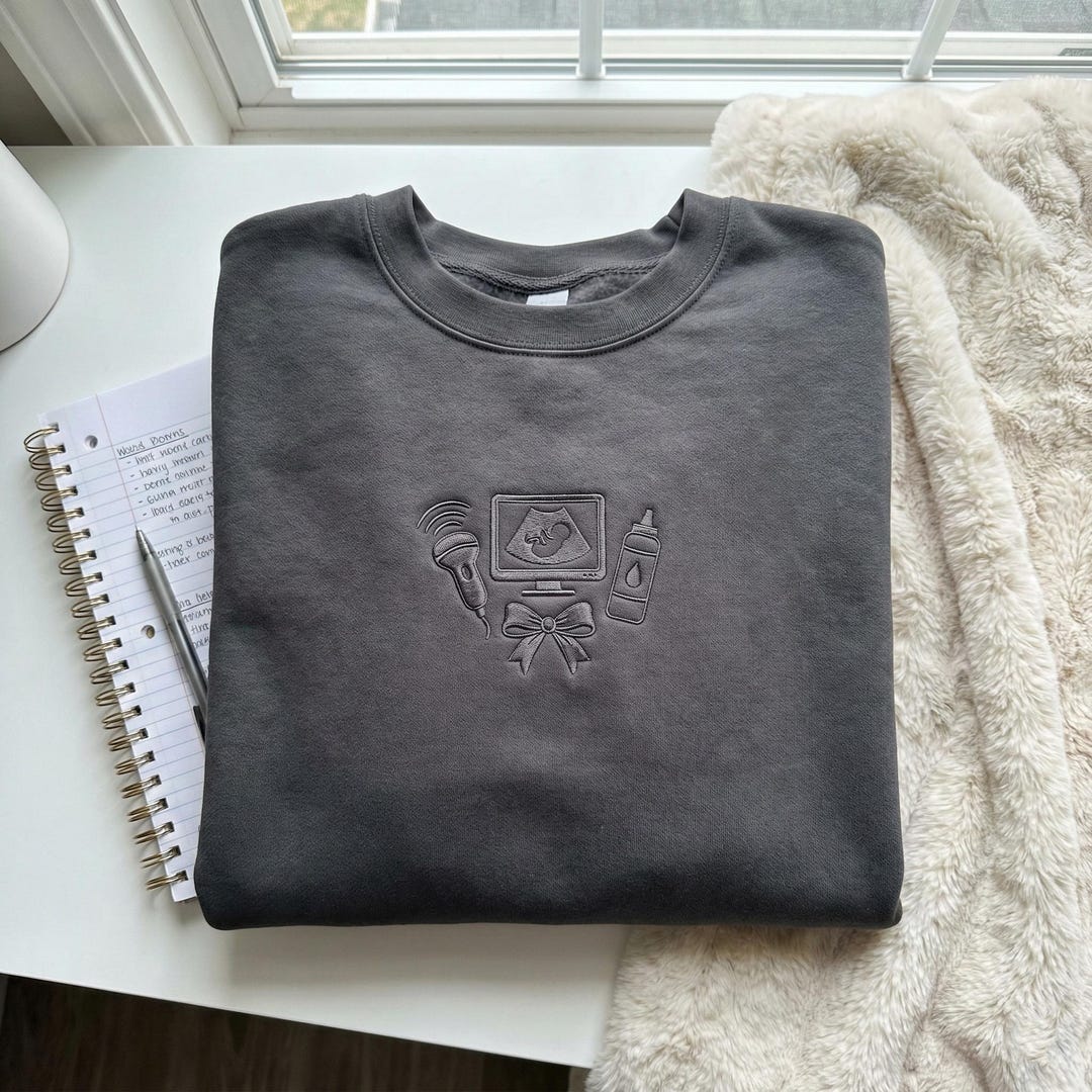 Embroidered Sonographer Sweatshirt, Ultrasound Tech Crewneck, Medical ...